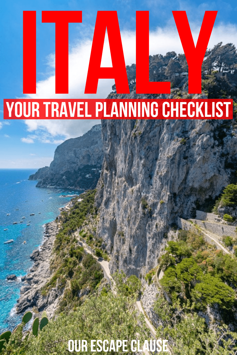 Planning a Trip to Italy: Your Easy 11-Step Checklist - Our Escape Clause
